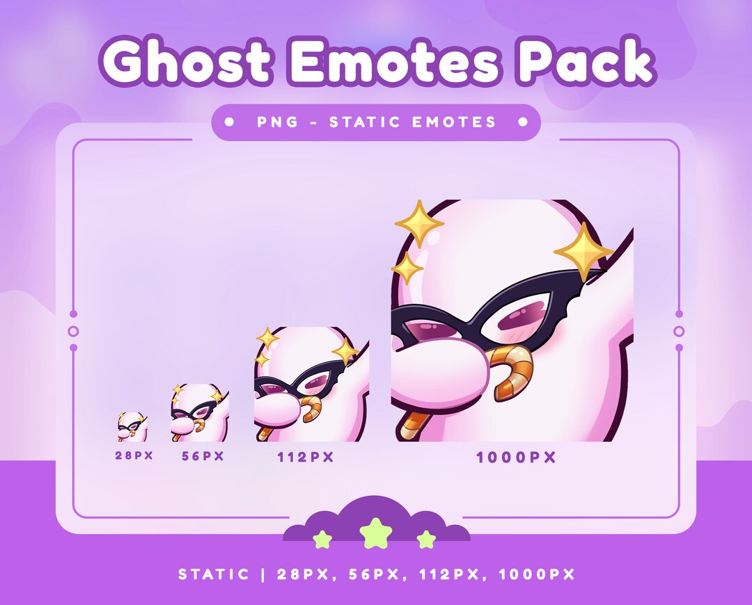 Dap Pose Ghost Emotes Pack - Emote Bundle/discord/cute Ghost/spooky ...