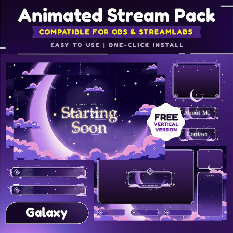 Galactic Overlays Vtuber - Etsy
