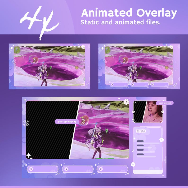 Animated Chloe Freesia Stream Pack: Soft Pastel Flower for Twitch and Obs/streamlabs - Etsy