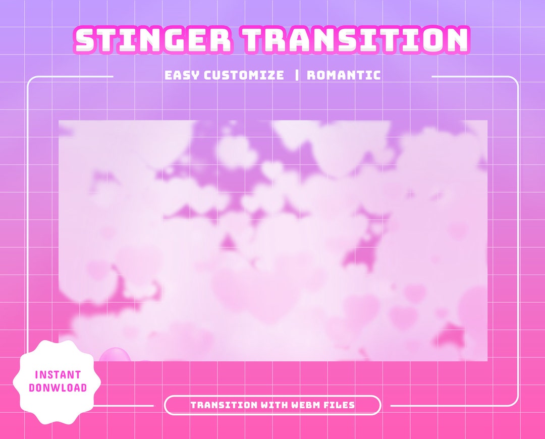 Romantic Animated Stream Transition/transition/panels/girly/cute/simple ...