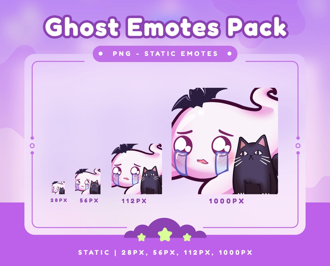 Crying Ghost Emotes Pack - Emote Bundle/discord/cute Ghost/spooky Ghost ...