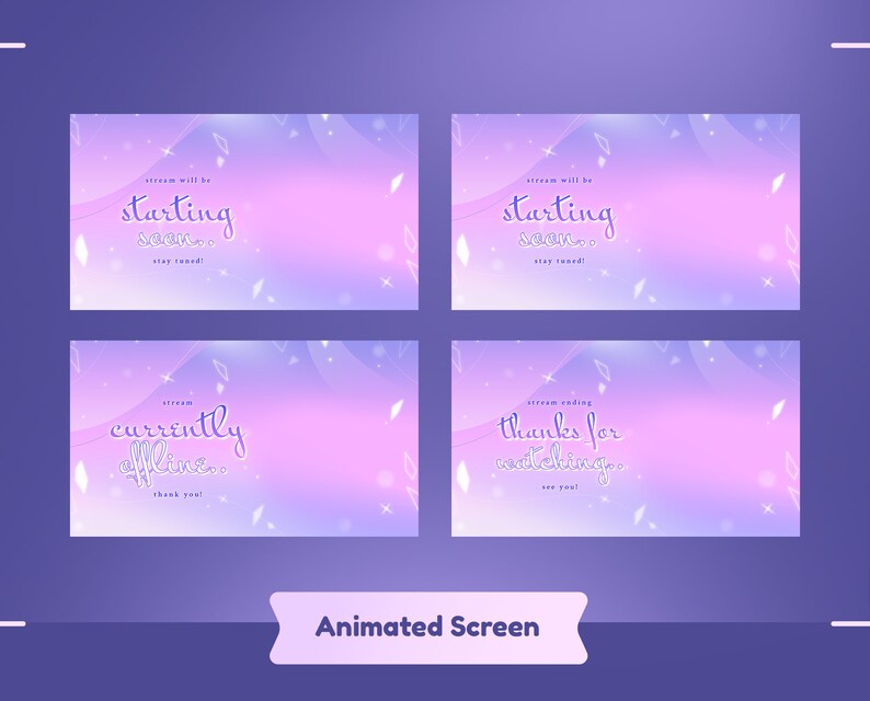 Iris Vtuber Animated Stream Screens/stream - Etsy