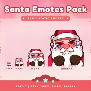 Santa Emotes Pack for Twitch, Discord, Youtube/emotes Bundle/twitch ...