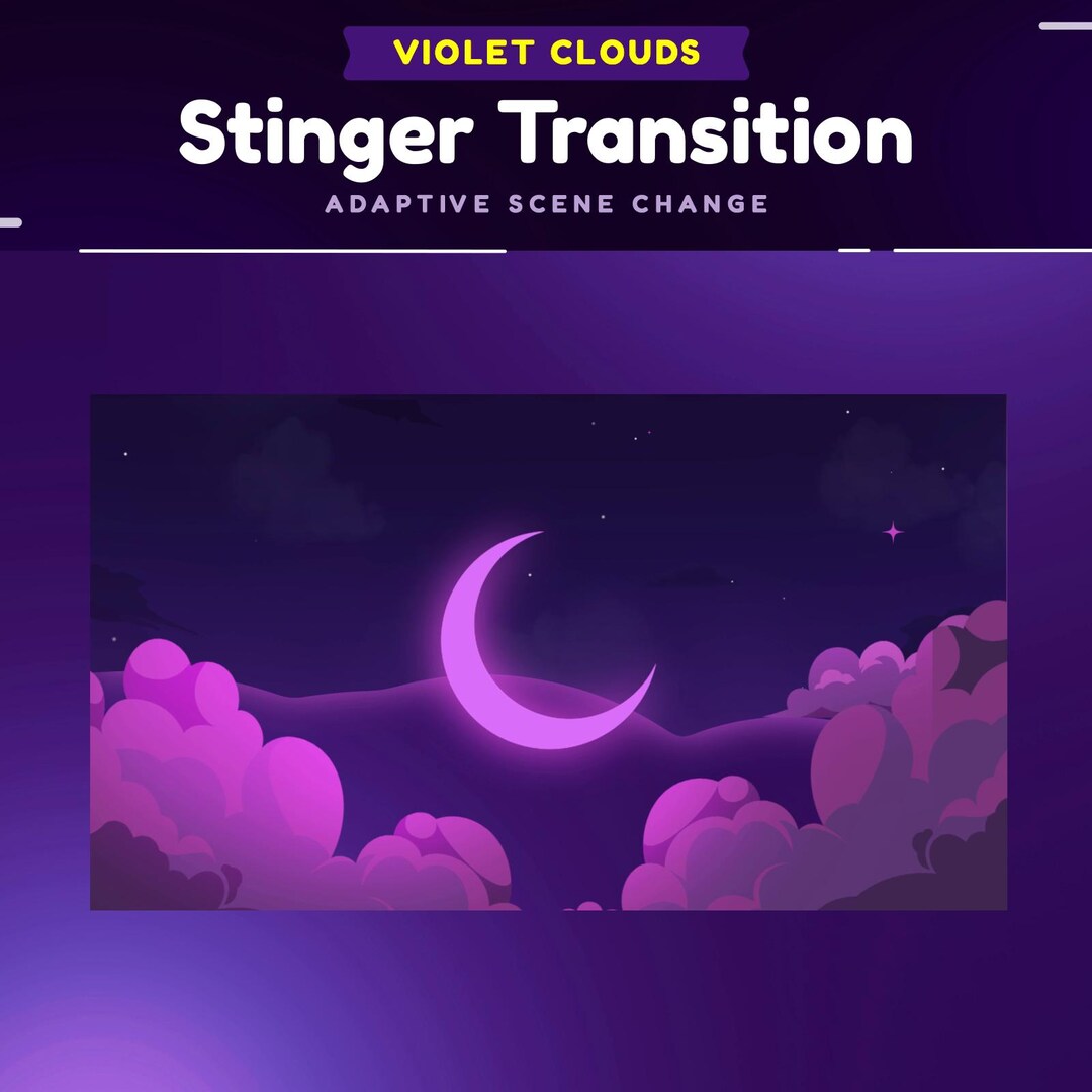 Violet Clouds Animated Singer Transition (digital Download) - Etsy