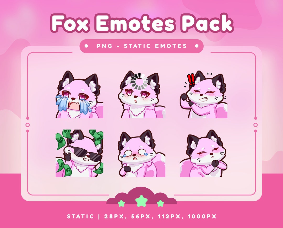Fox Emotes Pack 2-cute Fox/emote Bundle/discord/youtube/twitch Emote ...