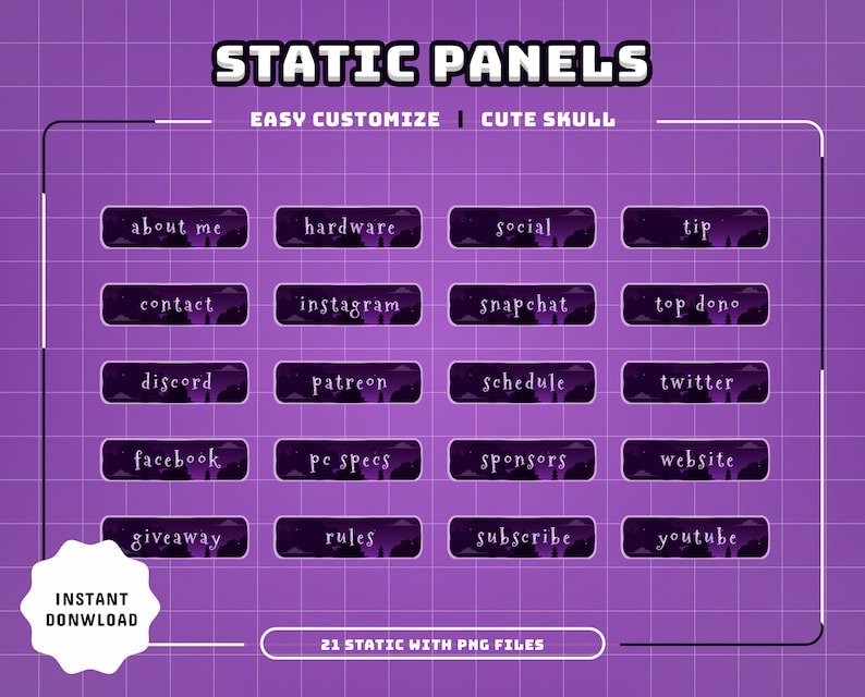 Cute Skull Animated Stream Package/transition/stream - Etsy