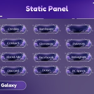 Starfall Nimbus Animated Stream Pack for Twitch, Kick, Youtube/overlay ...