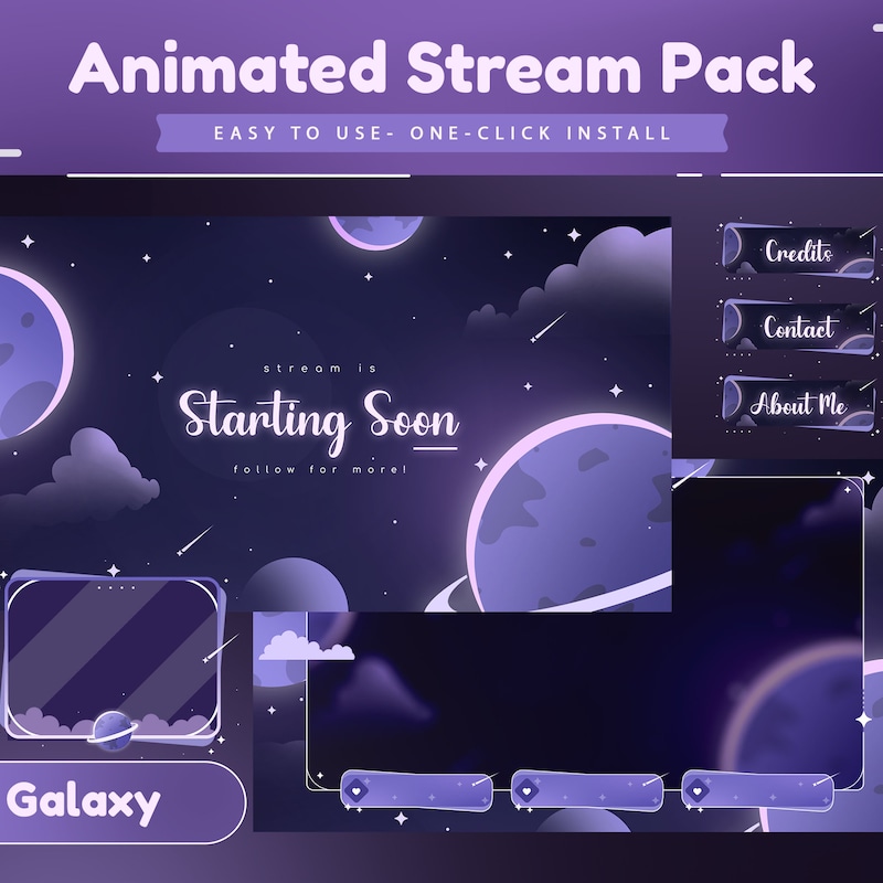 Twitch Overlay Purple - Etsy
