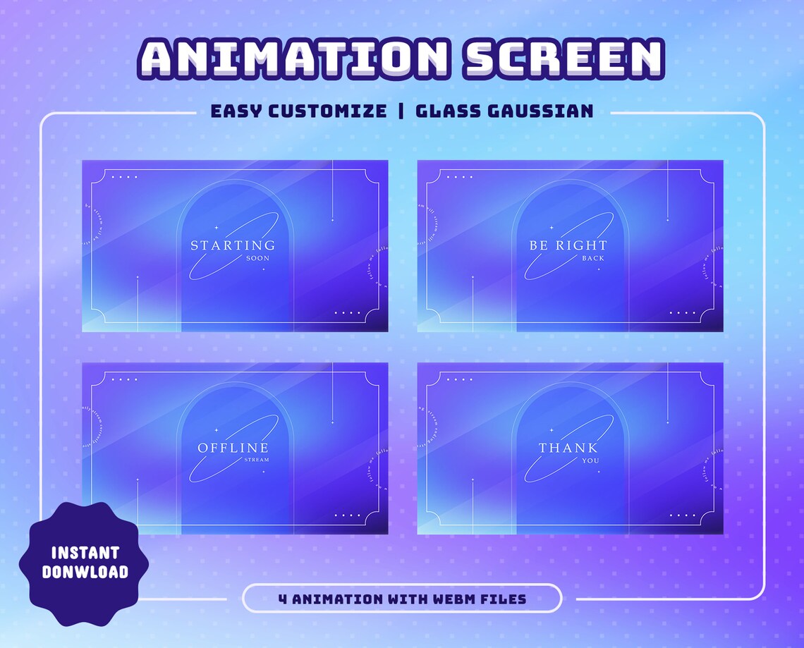 Glass Gaussian Animated Screen Package/aesthetic Overlay/blue - Etsy