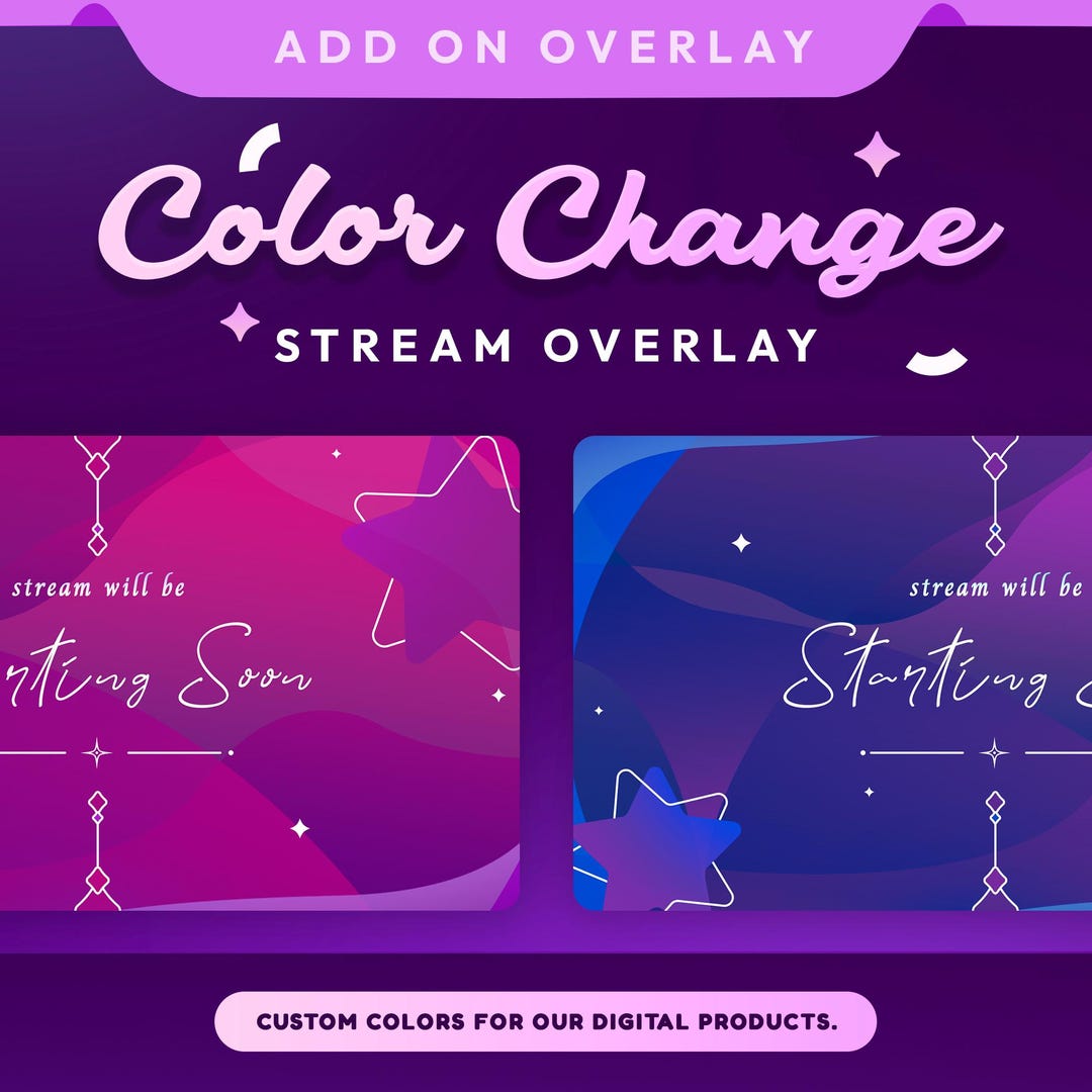 Custom Color Stream Overlay Add-on - Etsy