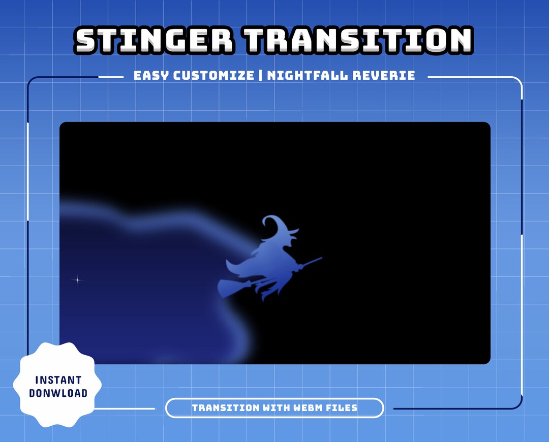 Nightfall Reverie Animated Stream Transition/stinger/stream Overlay ...