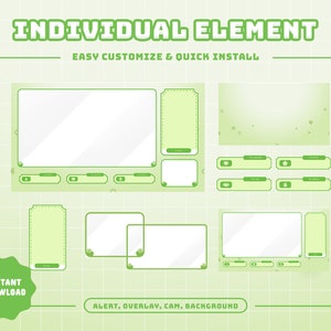 Green Flora Animated Stream Package/transition/stream Overlay/panels ...