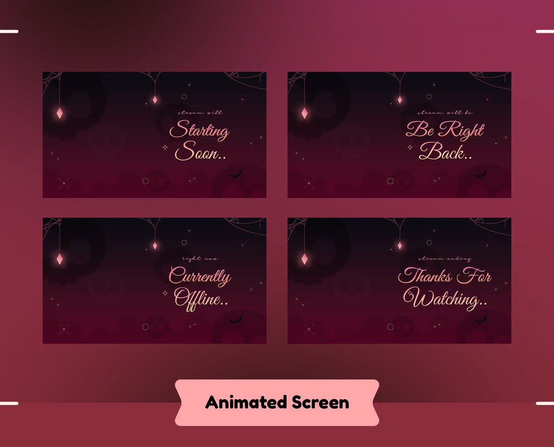 Succubus Vtuber Animated Stream Screens-stream Overlay/transition ...