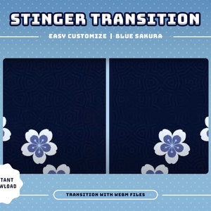 Blue Sakura Animated Stream Package/sakura/japanese Theme/stream ...