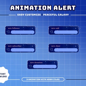 Peaceful Galaxy Animated Stream Package/transition/stream Overlay ...