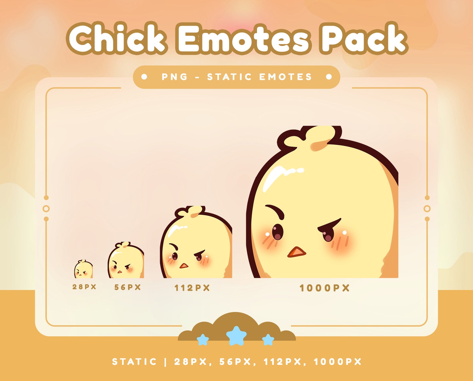 Suspicious Chick Emotes Pack – Cute Discord/twitch Emote Bundle ...