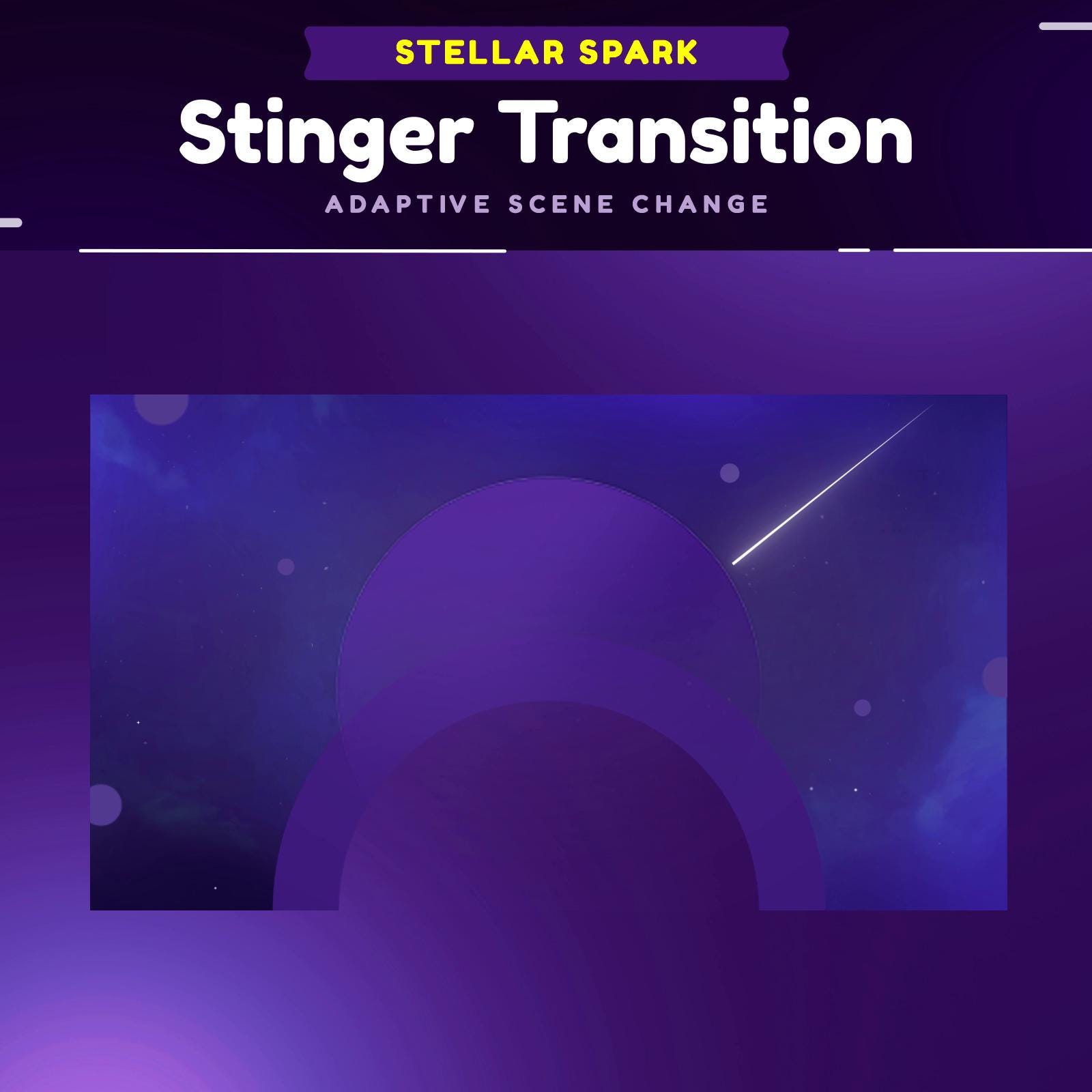 Stellar Spark Animated Stream Transition Package for Twitch/purple and ...