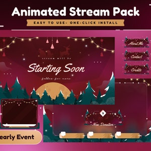 Blessing Christmas Animated Stream Overlay for Twitch, Youtube/merry ...