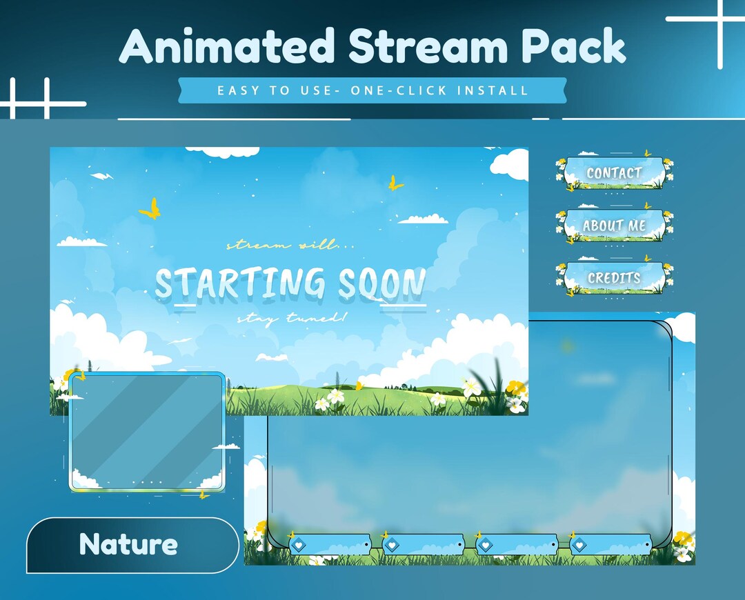 Skyfield Scape Animated Stream Package/nature Theme/twitch Set/panels ...