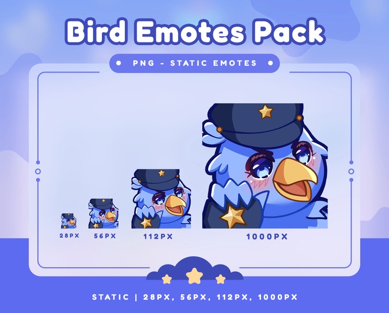 Blue Bird Emotes Pack for Twitch, Discord, Youtube/emotes Bundle/twitch ...