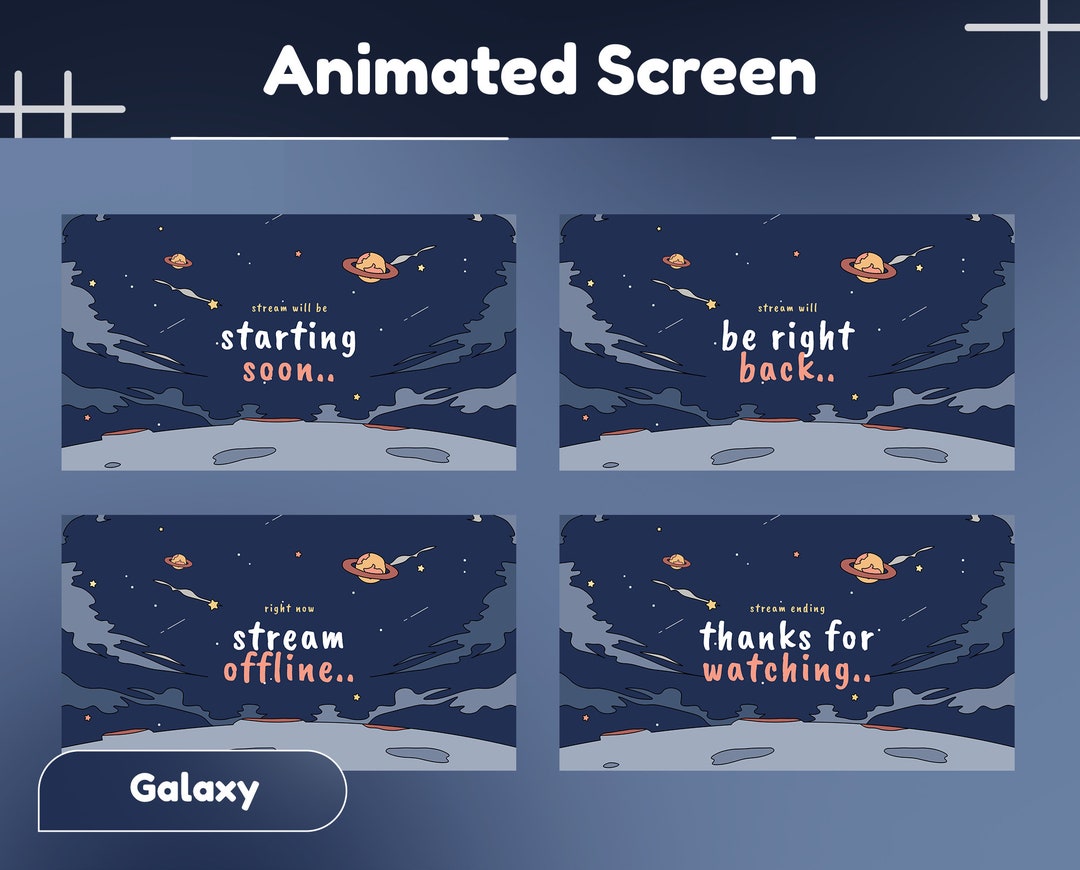 Galaxia Animated Screen Package/dark Blue Theme/twitch Set/panels/calm ...