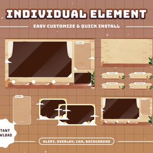 Cozy Lounge Animated Stream Package/transition/stream Overlay/panels ...