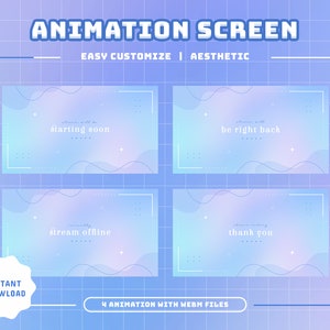 Aesthetic Animated Stream Screens/transition/stream Overlay/panels ...