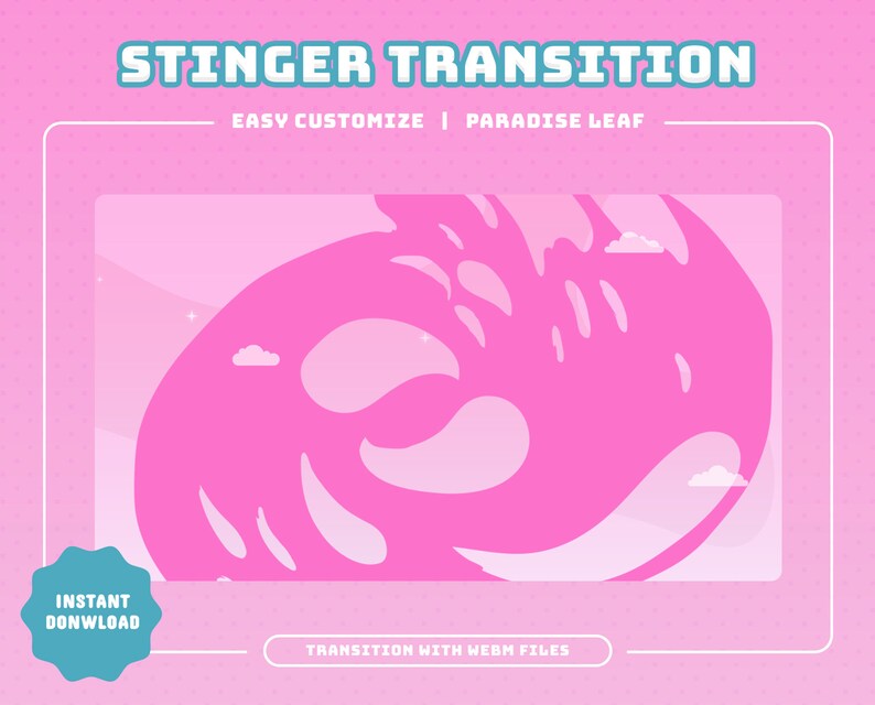 Paradise Leaf Animated Stream Package/stream - Etsy