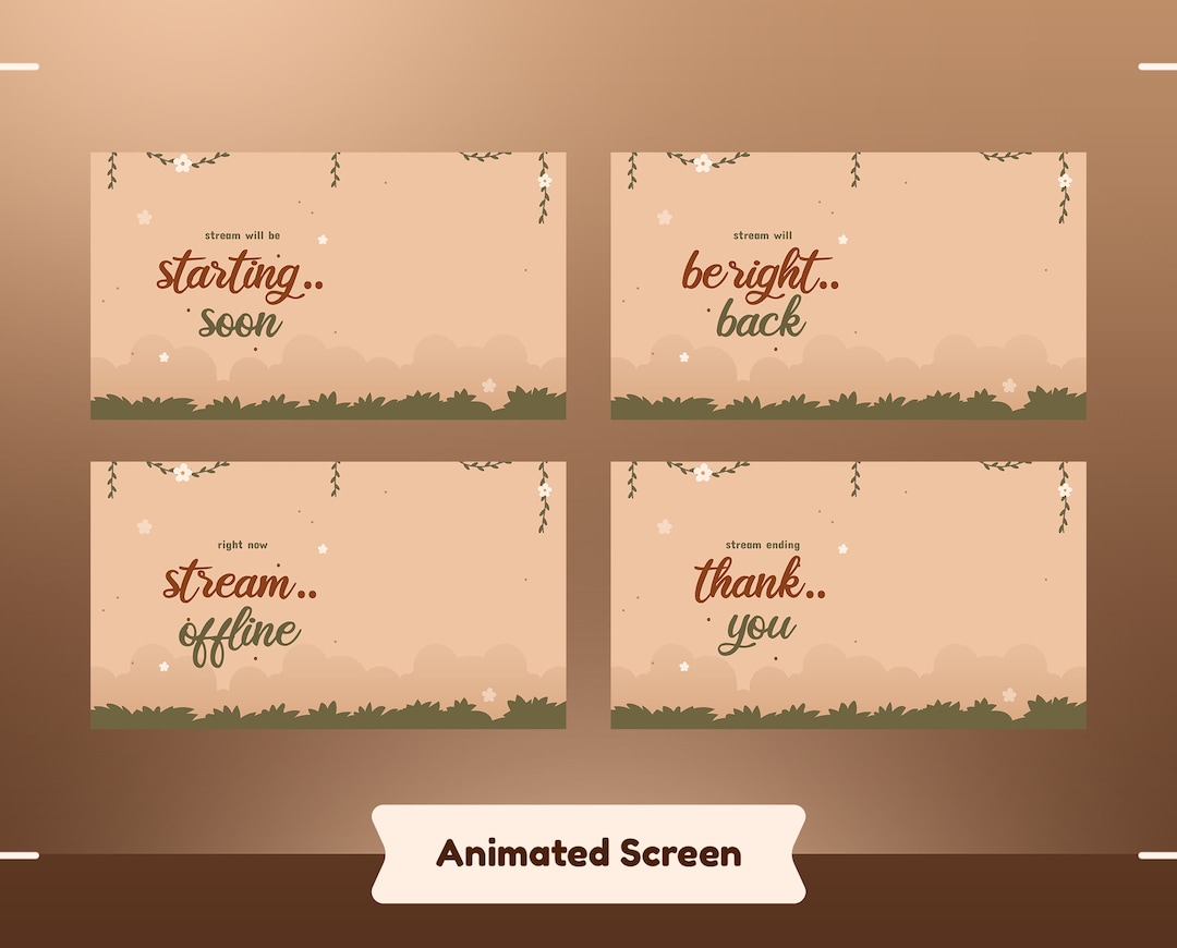 Flower Garden Vtuber Animated Screen Package/stream Overlay/transition ...