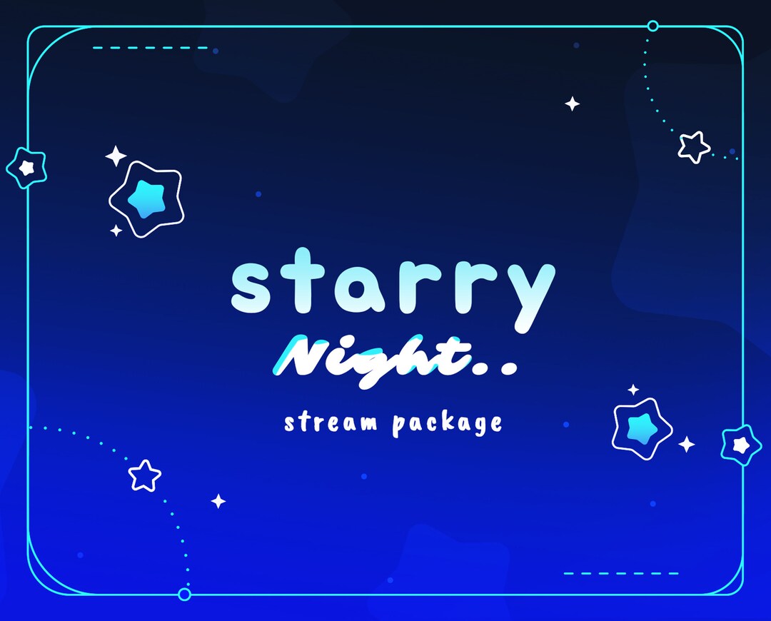 Starry Night Animated Stream Package/transition/stream - Etsy