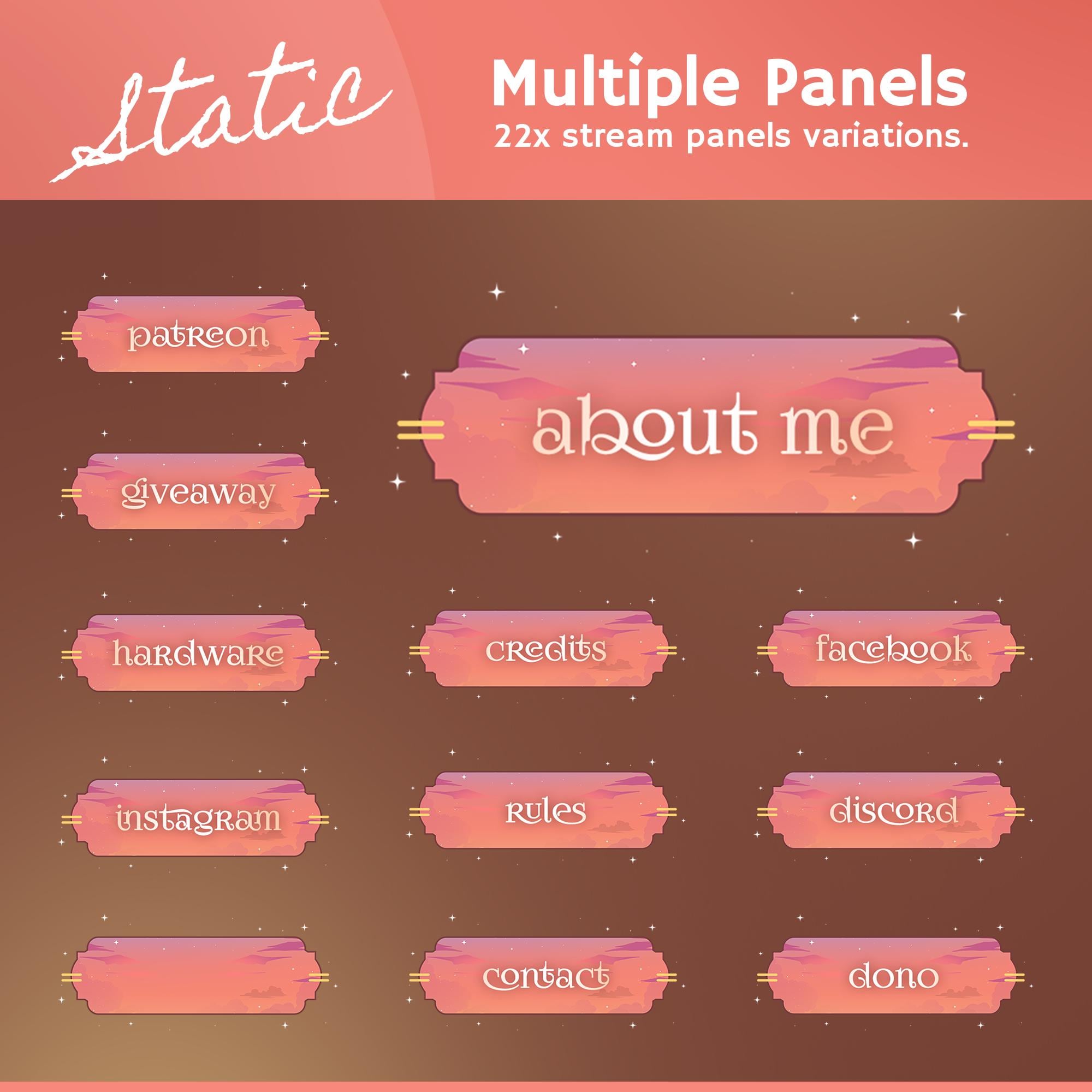 Animated Pastel Mirage Stream Overlay: Cozy Sunset Glow Theme for ...