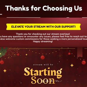 Christmas Holiday Animated Stream Overlay Package for Twitch/simple ...