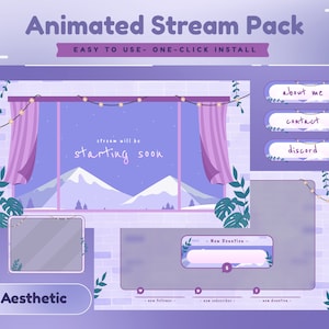 Cozy Room Animated Stream Package/transition/stream Overlay/panels/calm ...