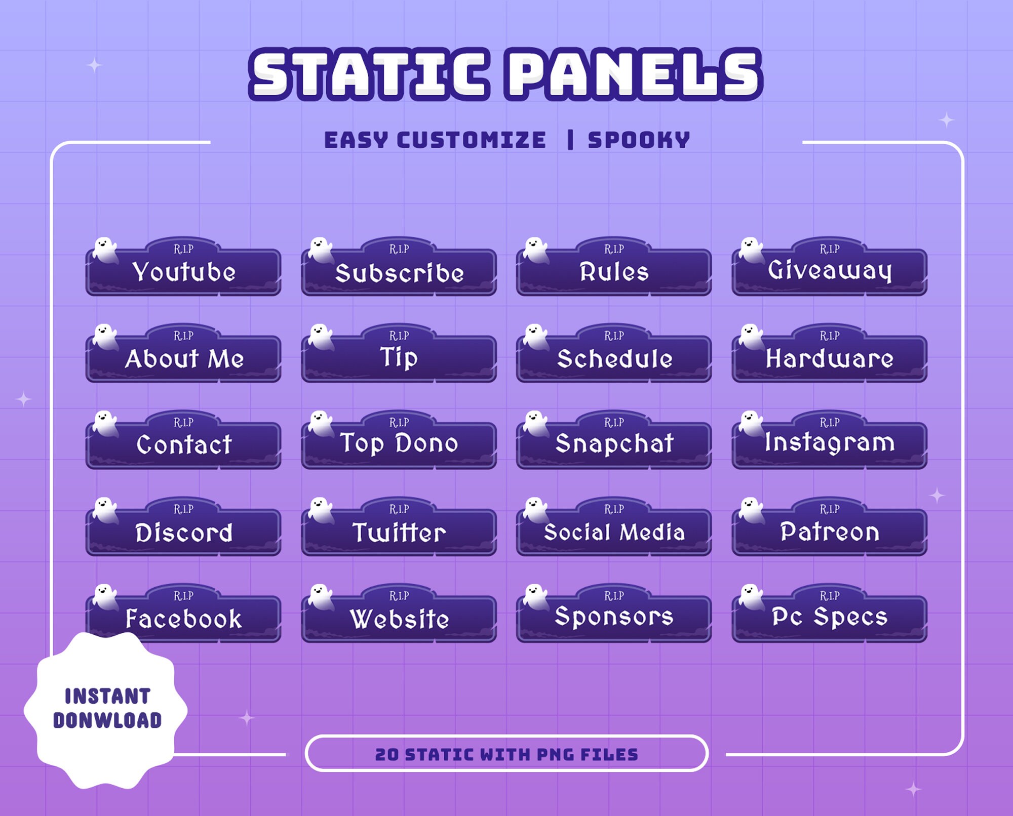 Spooky Stream Panels/twitch Overlay/transition/panels/halloween/spooky ...