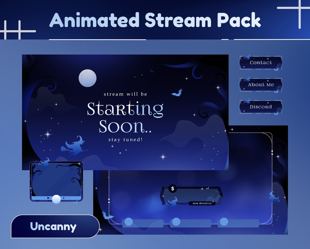 Nightfall Reverie Animated Stream Package/transition/stream - Etsy