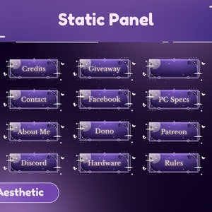 Moonlit Enclave Animated Stream Package/aesthetic/purple Color/twitch ...