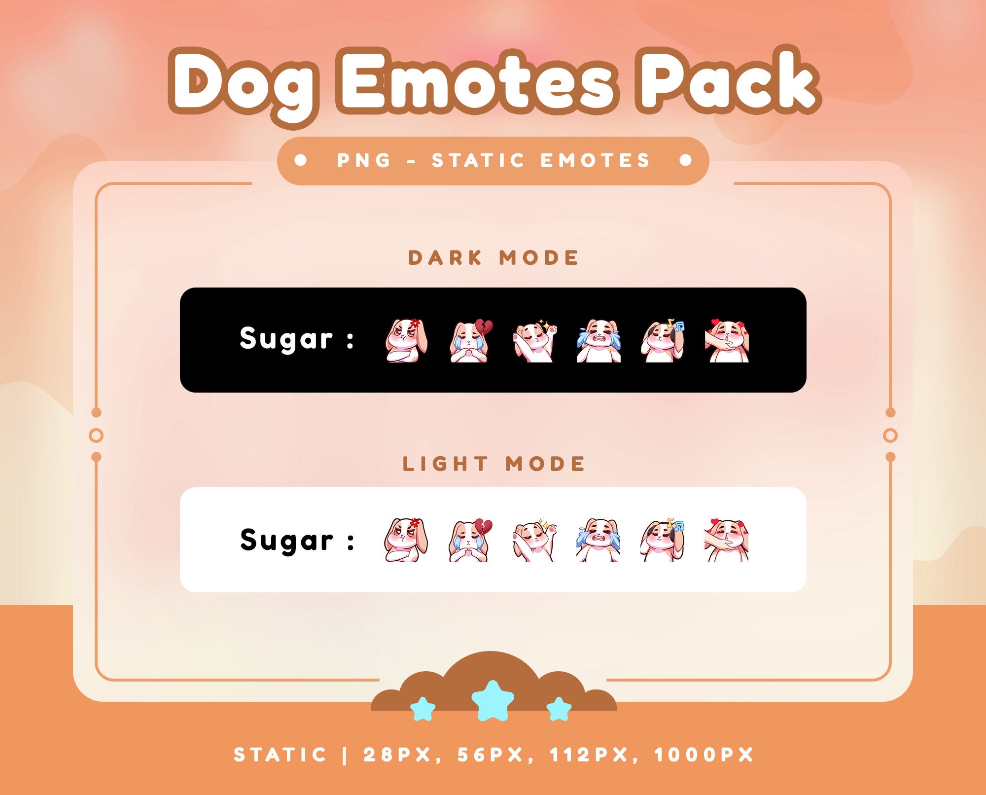Listening Music Dog Emotes Pack/cute Dog Emote/emote Bundle/discord ...