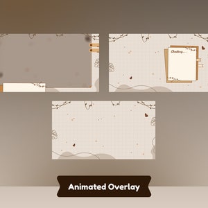 Journal Animated Stream Package/transition/stream Overlay/panels/beige ...