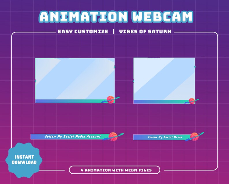 Vibes of Saturn Animated Stream Package/galaxy Theme/chill - Etsy