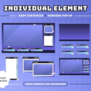 Windows Pop-up Animated Stream Package/transition/stream Overlay/panels ...