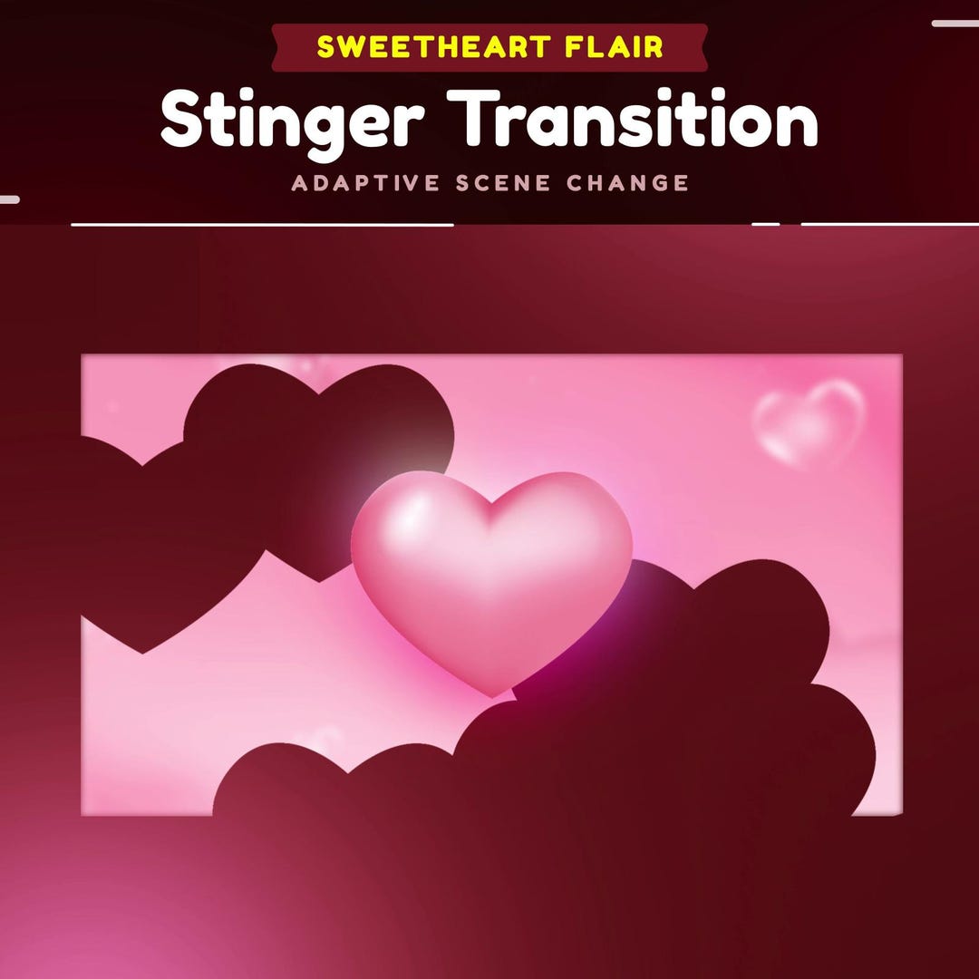 Sweetheart Flair Animated Stream Transition Package for Twitch/blossom ...
