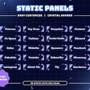 Crystal Shards Animated Stream Package/transition/stream Overlay/panels ...
