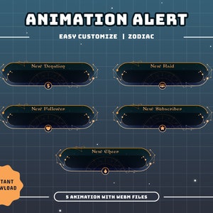Zodiac Animated Stream Alerts/transition/stream Overlay/panels/calm ...