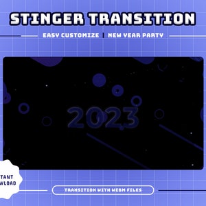 New Year Party Animated Stream Package/transition/stream Overlay/panels ...