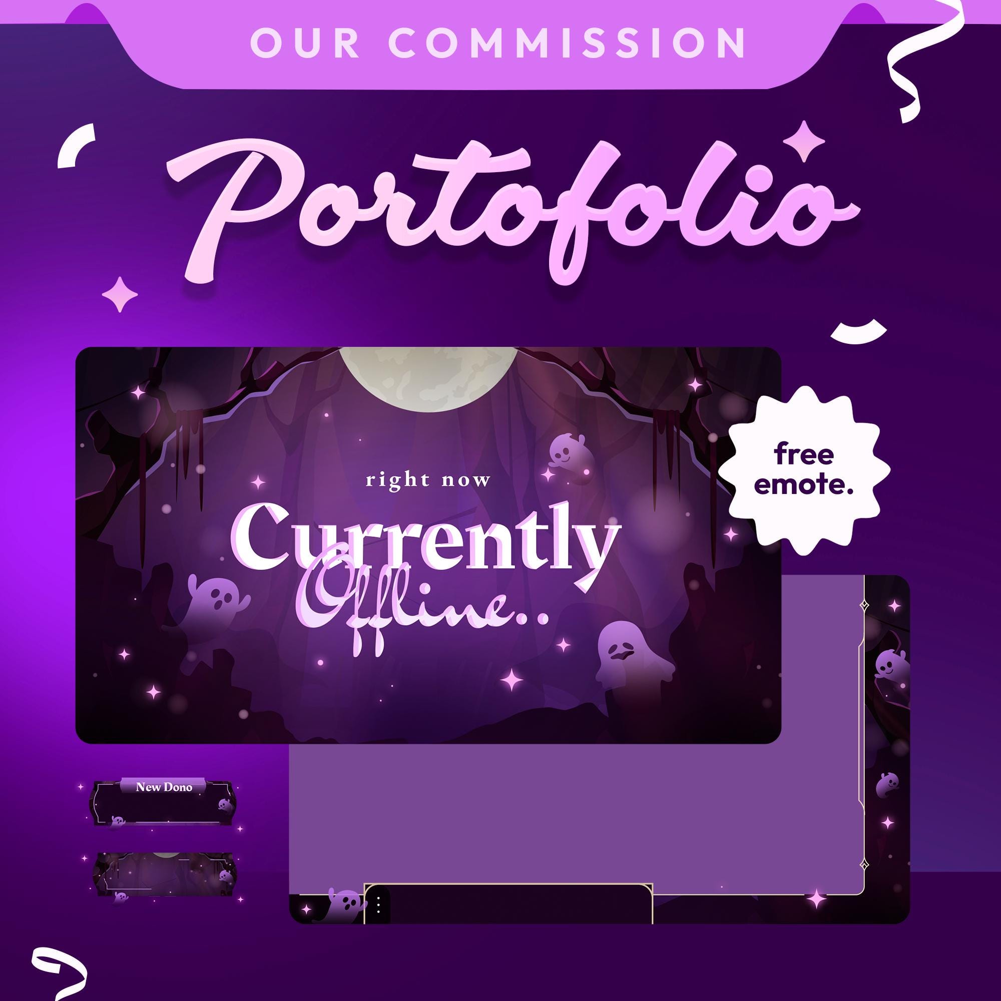 Commission Twitch Overlay for Streamer | Cozy Stream Overlay | Cute ...