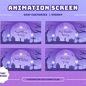 Spooky Animated Screen Package/twitch Overlay/transition/panels ...