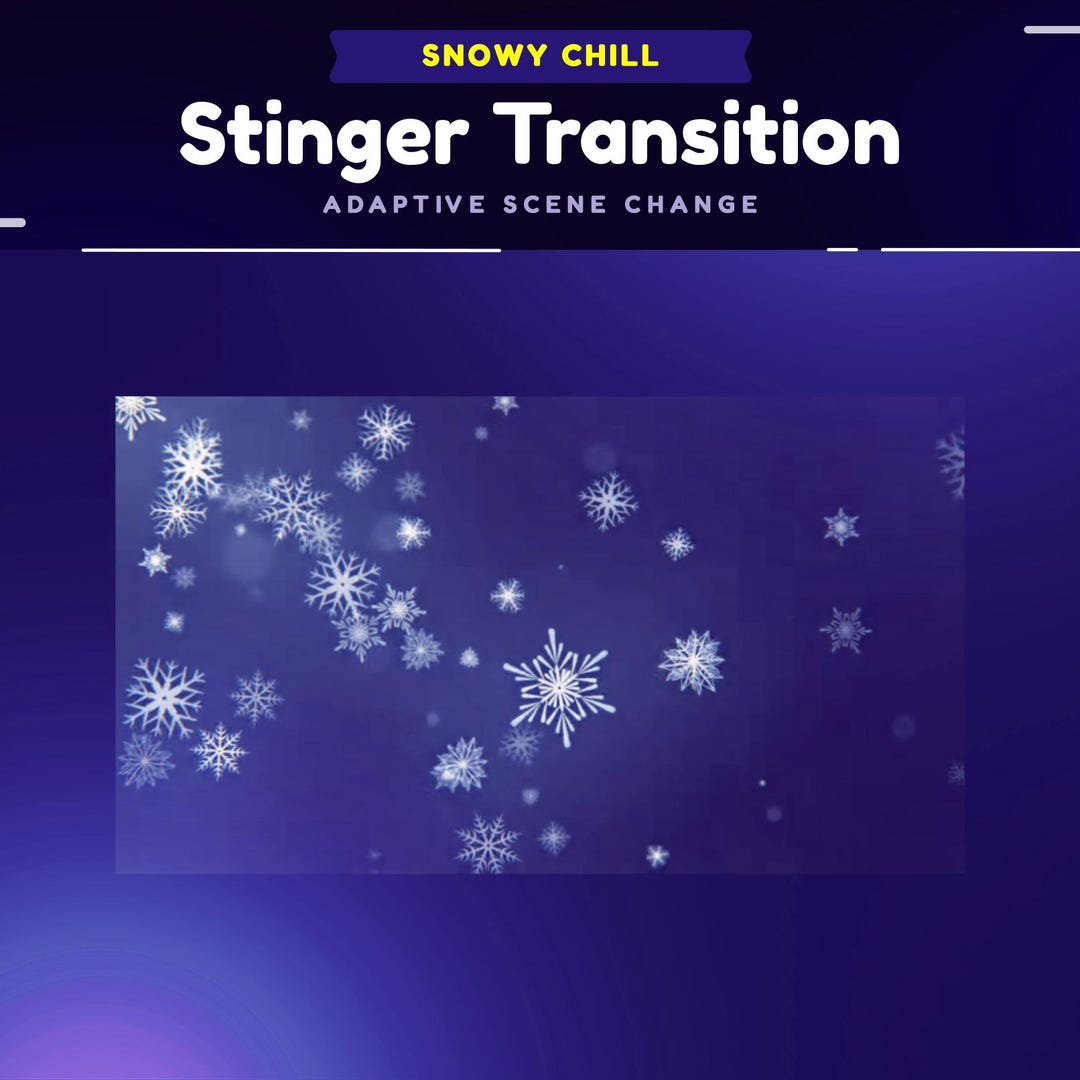 Snowy Chill Animated Stinger Transition for Twitch/winter Aesthetic ...