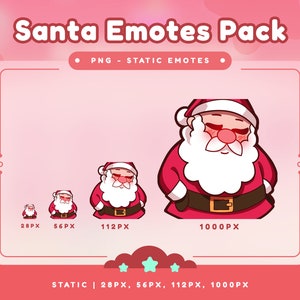 Santa Emotes Pack for Twitch, Discord, Youtube/emotes Bundle/twitch ...