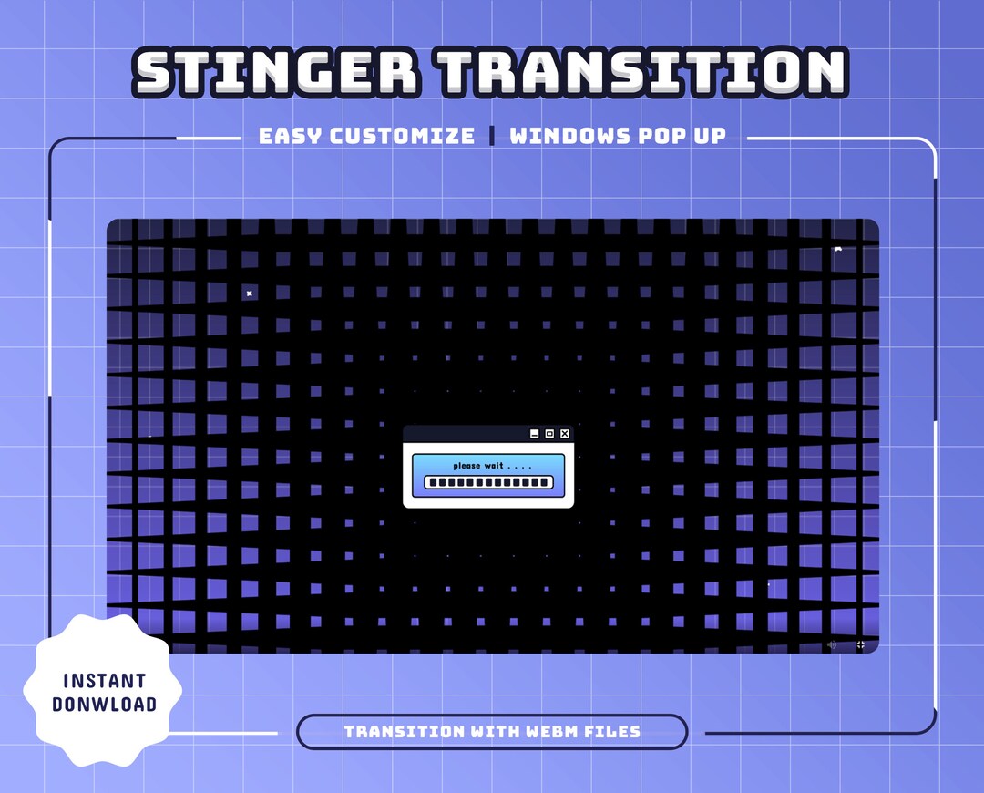 Windows Pop-up Animated Stream Transition (webm File) - Etsy