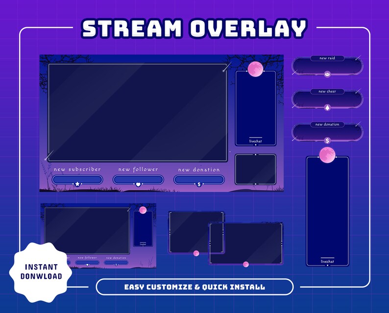 Nightfall Animated Stream Package/transition/stream - Etsy